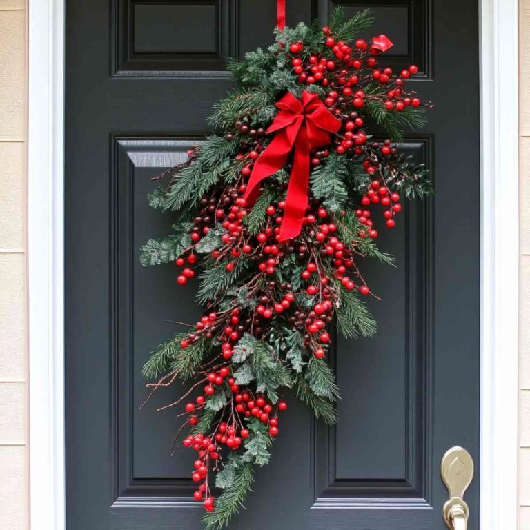 23 Christmas Swags for Front Door Ideas