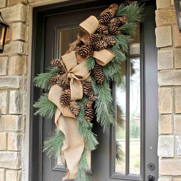23 Christmas Swags for Front Door Ideas