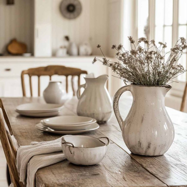 23 Simple and Stylish Farmhouse Dining Room Decor Ideas