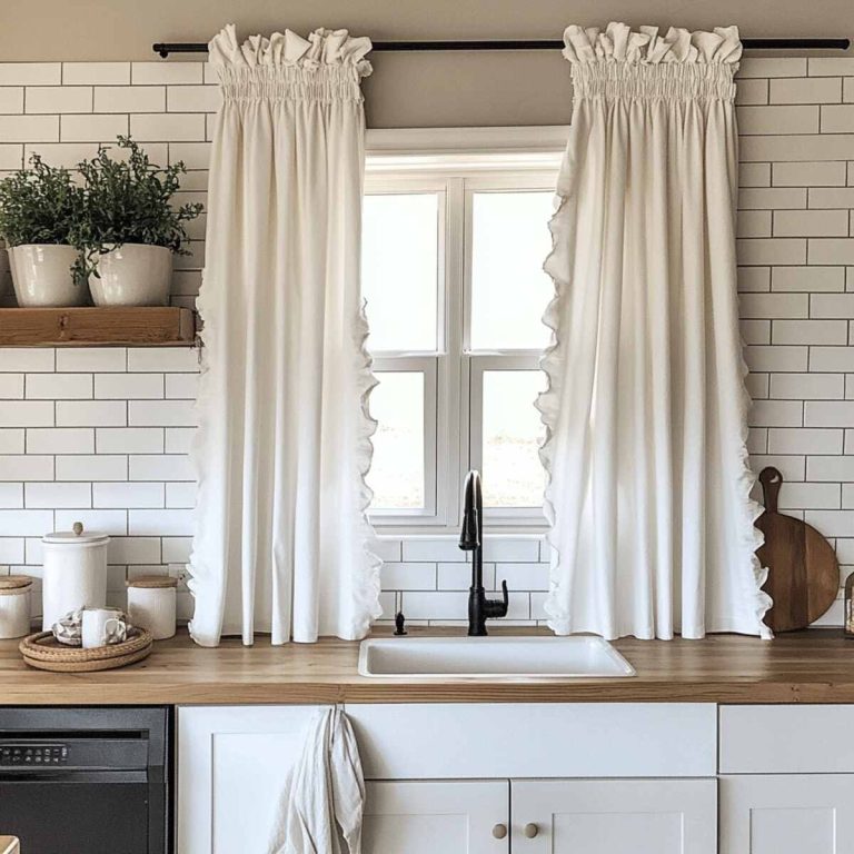 25 Stylish Kitchen Window Curtain Ideas to Upgrade Your Space