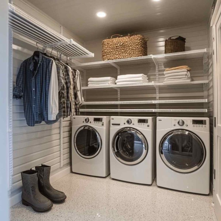 20 Space-Saving Garage Laundry Room Ideas You Need to Try