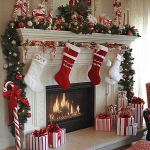 20 Easy and Beautiful Fireplace Mantle Christmas Ideas to Try