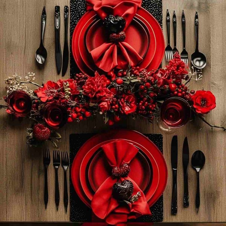 23 Romantic & Simple Valentine’s Day Table Setting Ideas