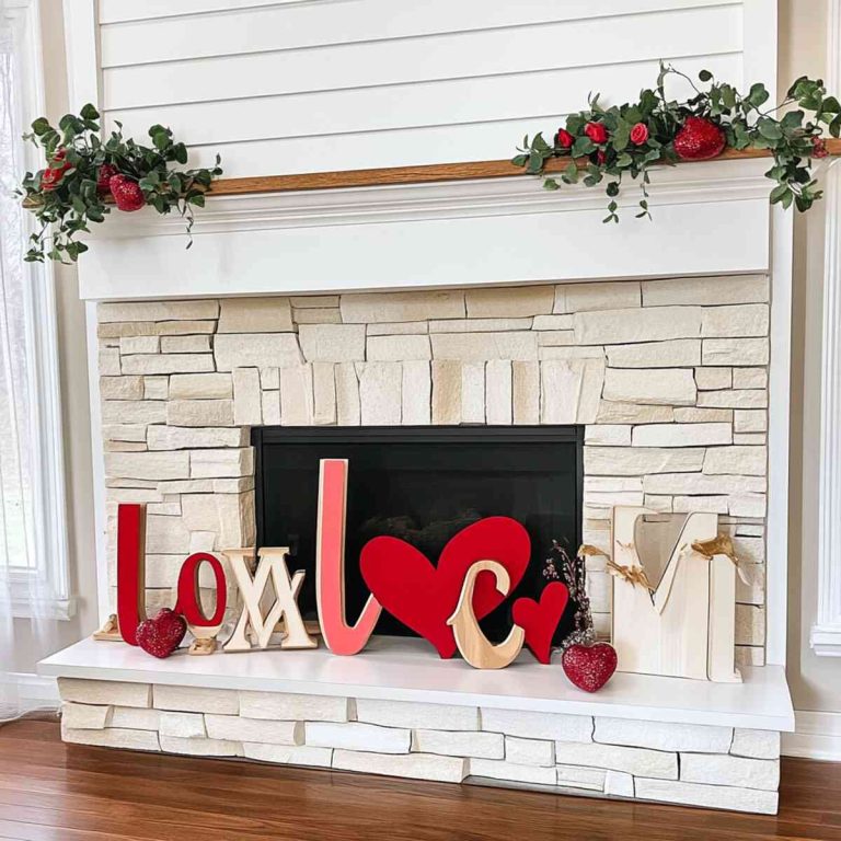 21 Romantic Mantel Decor Ideas Perfect for Valentine’s Day