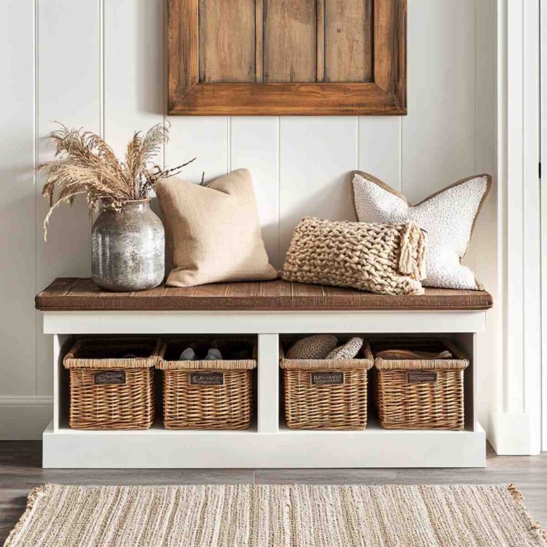 23 Hallway Bench with Storage Ideas That Declutter Your Entryway
