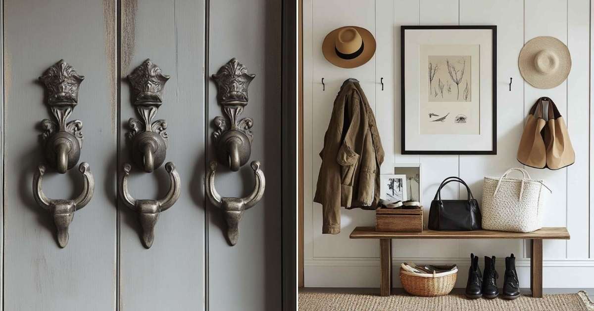 23 Unique Entryway Wall Hook Ideas to Organize Your Home