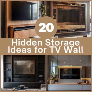 20 Best Hidden Storage Ideas for TV Wall