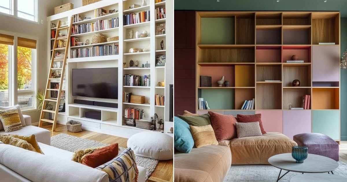 25 Best Living Room Built-In Shelving Ideas to Maximize Storage and ...