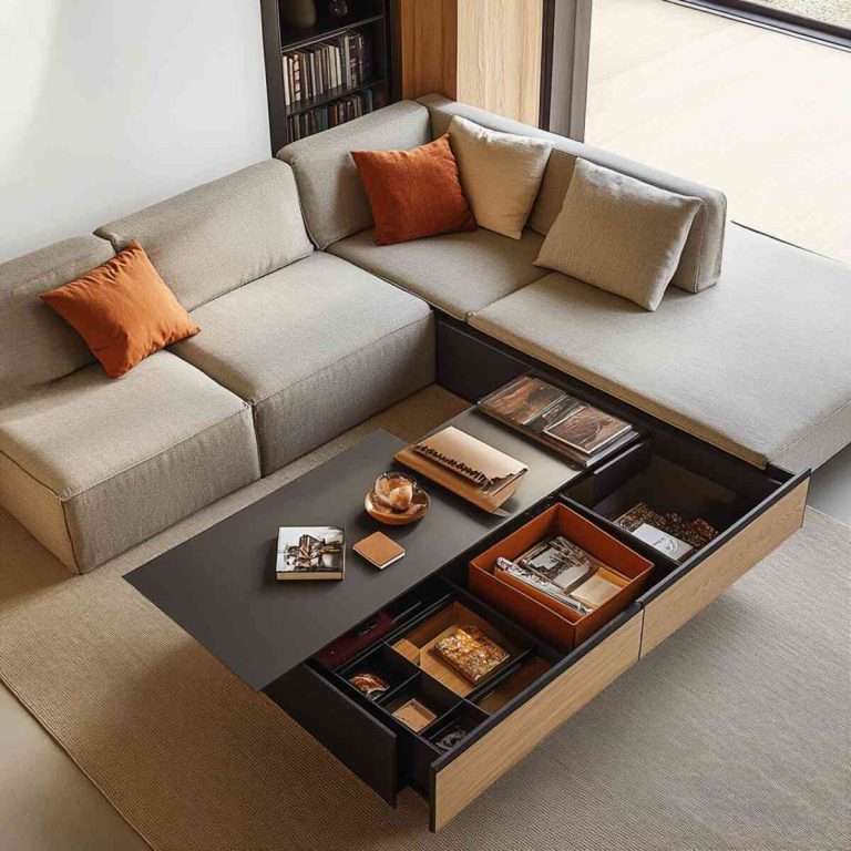 23 Clever Hidden Storage Ideas for Your Living Room