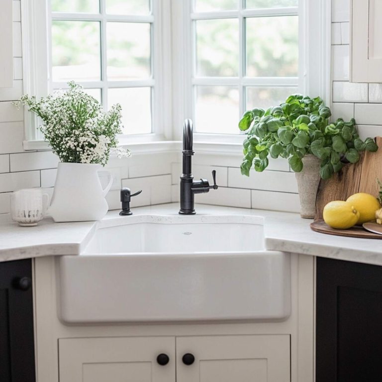 21 Brilliant Corner Kitchen Sink Ideas