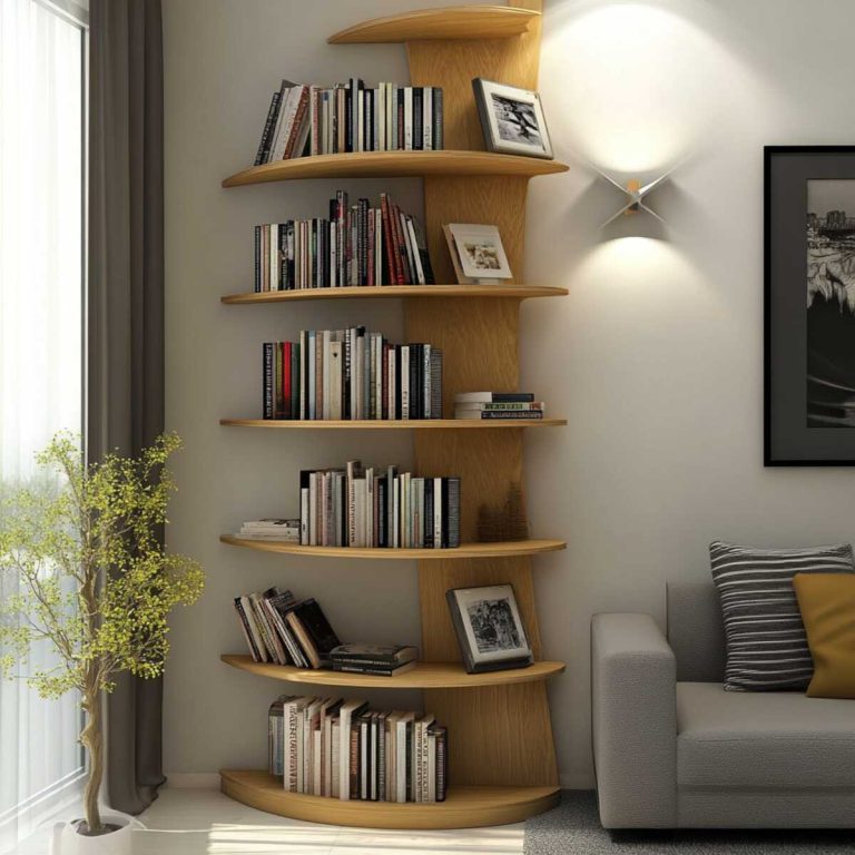 21 Living Room Corner Bookshelf Ideas That Will Wow Your Guests