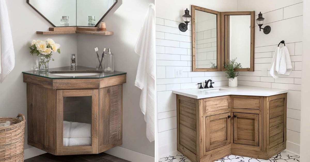 17 Brilliant Bathroom Corner Vanity Ideas to Save Space & Add Style