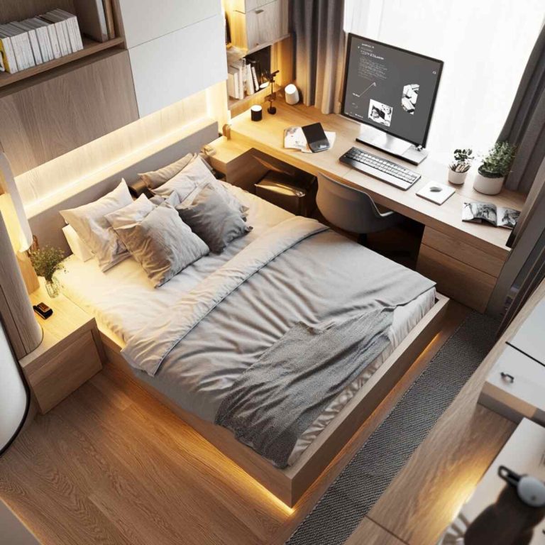 20 Smart Small Bedroom Layout Ideas with Desk