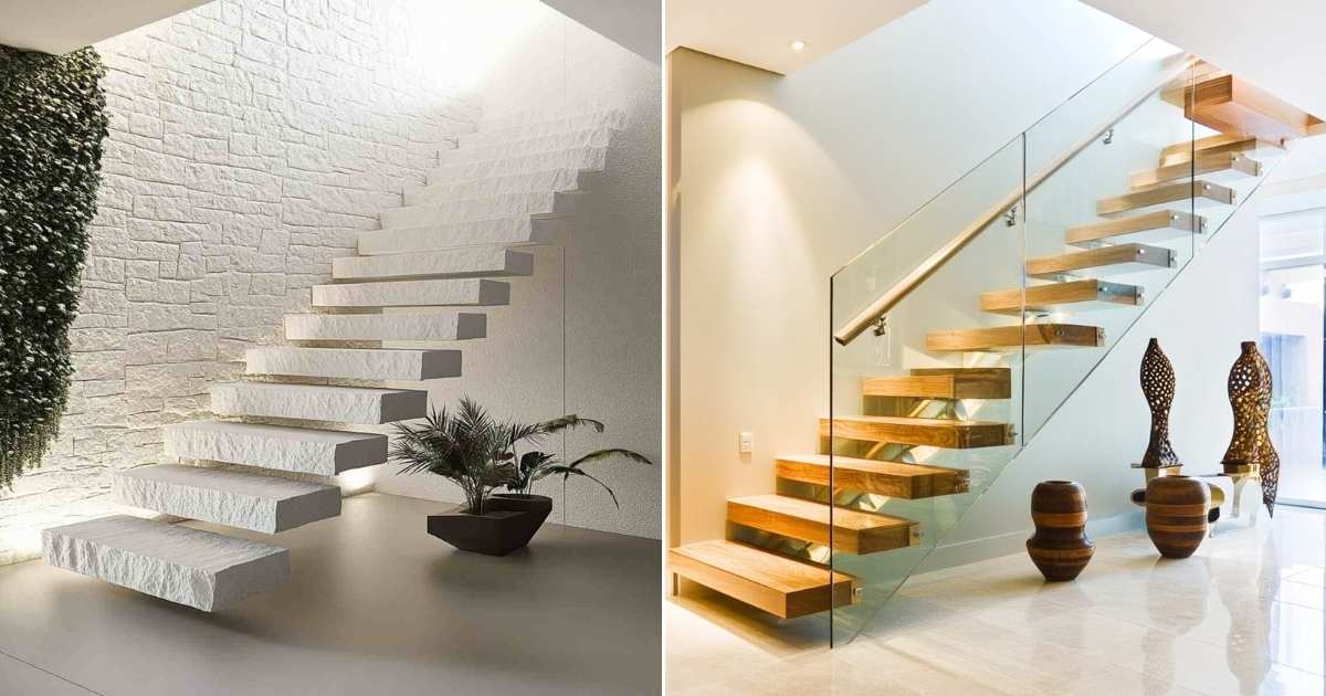 25 Space-Saving & Stylish Floating Staircase Ideas for Every Home