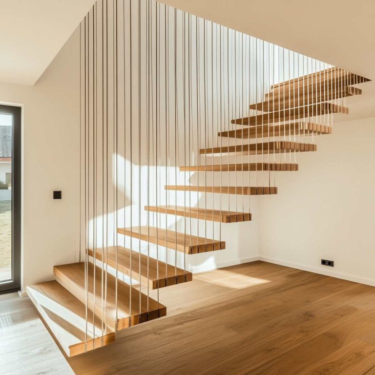 25 Space-Saving & Stylish Floating Staircase Ideas for Every Home