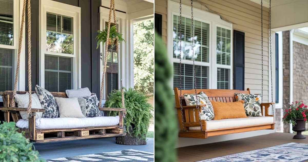19 Front Porch Swing Ideas That Will Make You Want to Relax