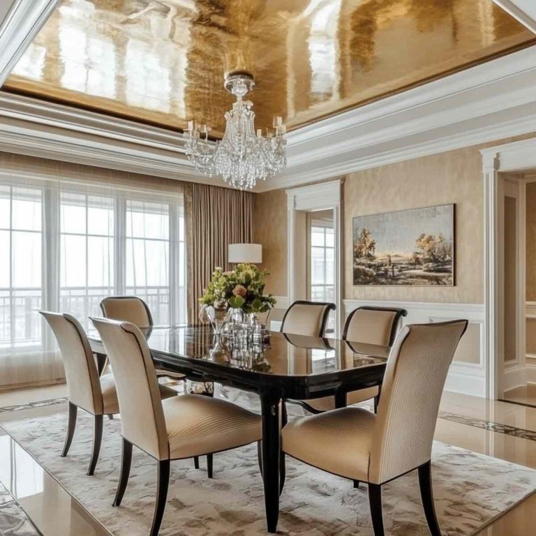 25 Stylish Dining Room Accent Ceiling Ideas