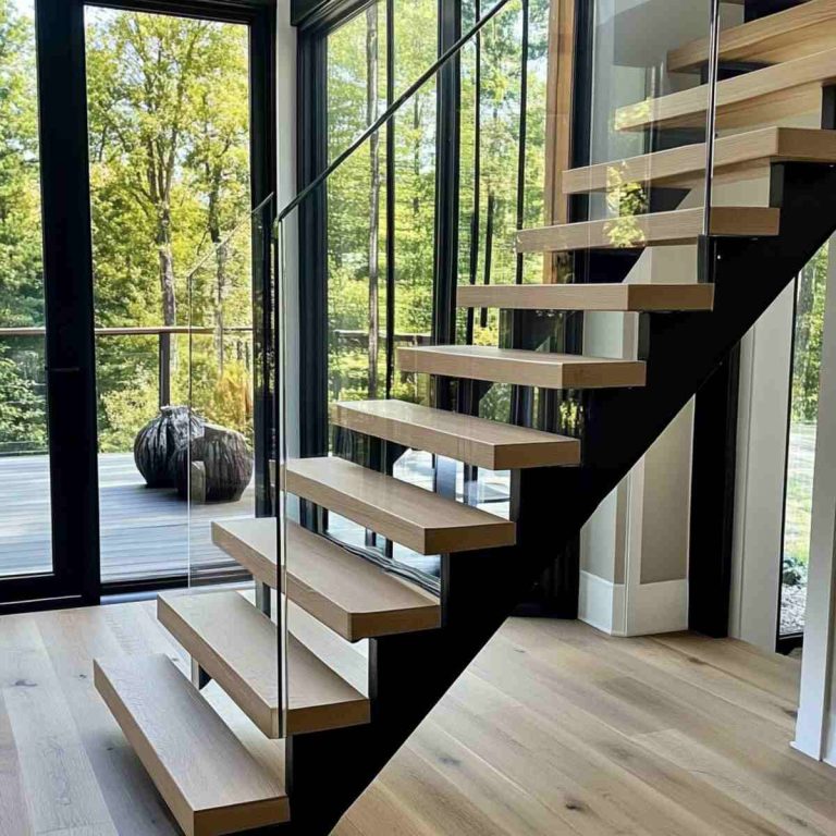25 Space-Saving & Stylish Floating Staircase Ideas for Every Home