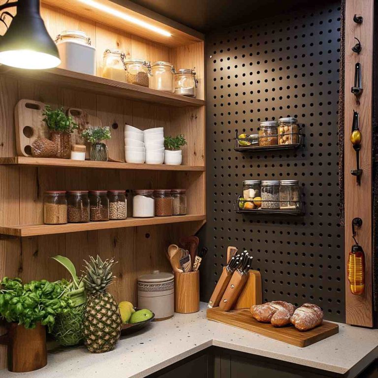 19 Top Kitchen Pegboard Wall Ideas to Maximize Space