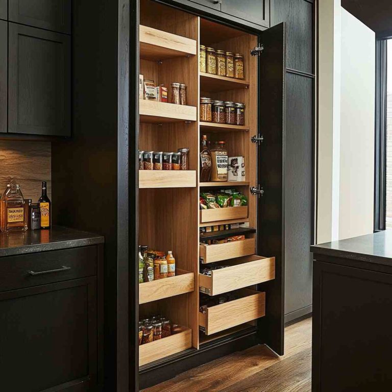 21 Brilliant Pull-Out Pantry Cabinet Ideas That Save Space Like Magic