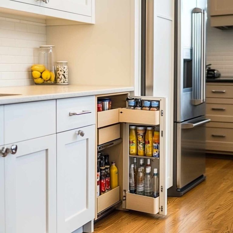 21 Brilliant Pull-Out Pantry Cabinet Ideas That Save Space Like Magic