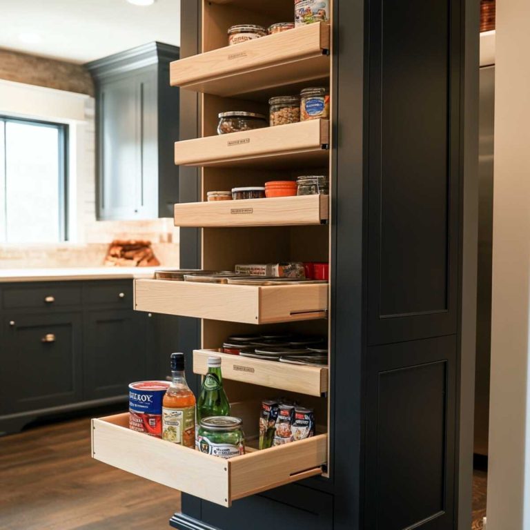21 Brilliant Pull-Out Pantry Cabinet Ideas That Save Space Like Magic