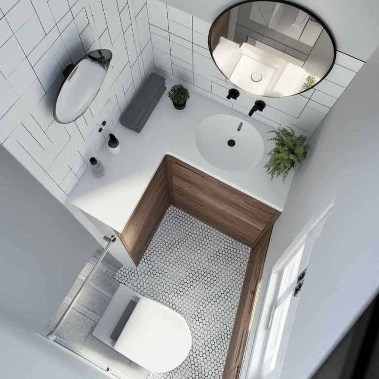 17 Genius Tiny Bathroom Layouts That Actually Work