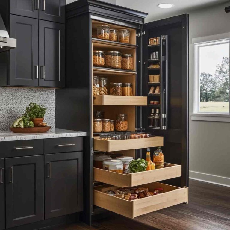 21 Brilliant Pull-Out Pantry Cabinet Ideas That Save Space Like Magic