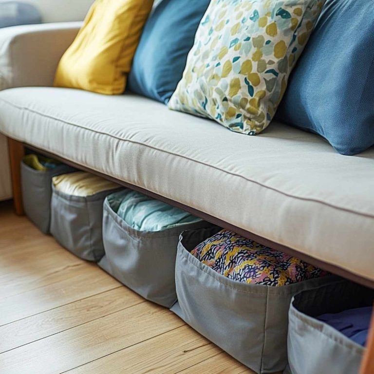 17 Under Sofa Storage Ideas That Save Space Like Magic