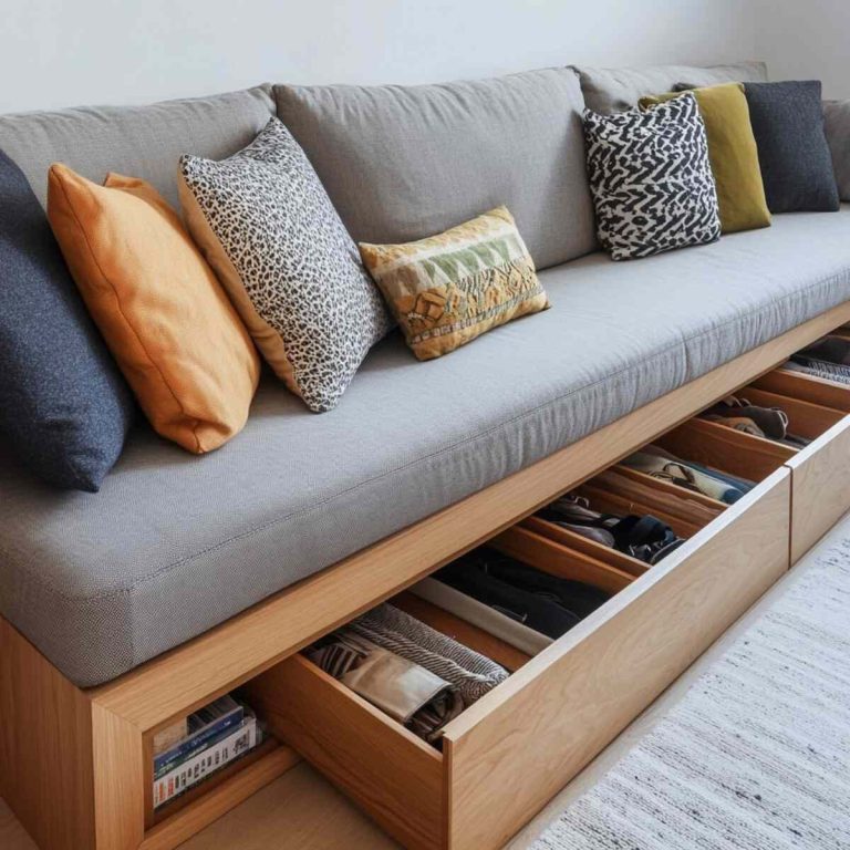 17 Under Sofa Storage Ideas That Save Space Like Magic