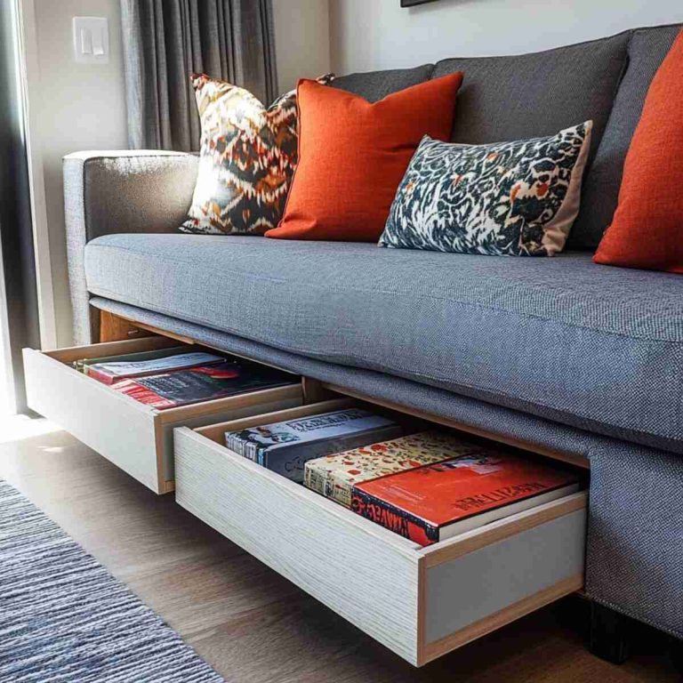 17 Under Sofa Storage Ideas That Save Space Like Magic