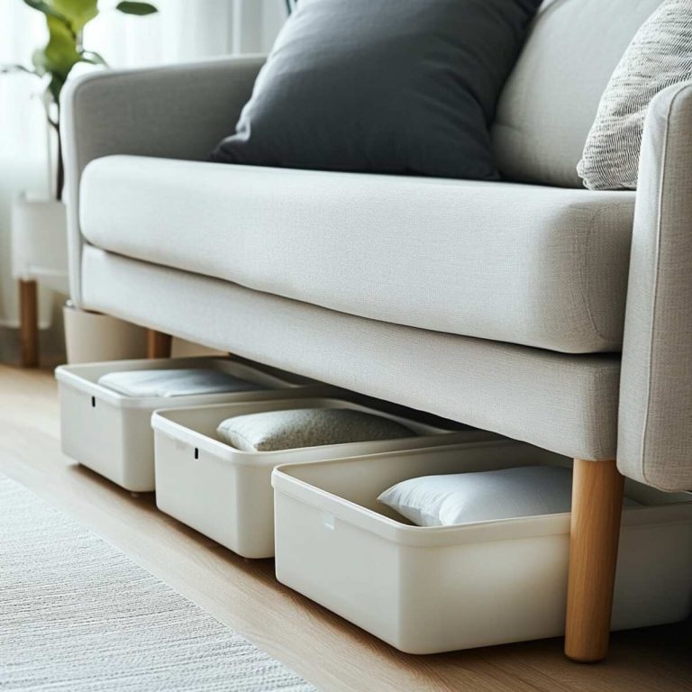 17 Under Sofa Storage Ideas That Save Space Like Magic