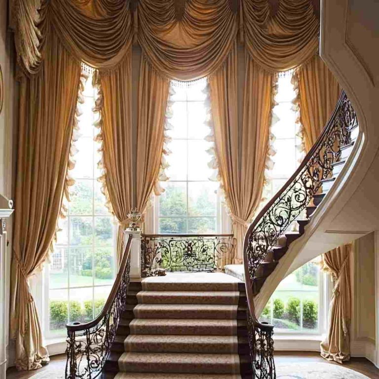 20 Brilliant Staircase Window Curtain Ideas You’ll Want to Try
