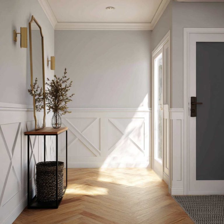 25 Entryway Wall Molding Ideas That Make a Big First Impression - Happy ...
