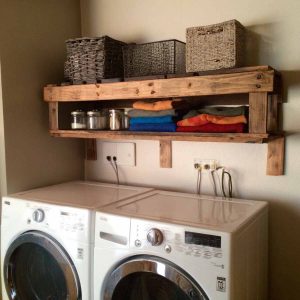 25 Genius Over Washer and Dryer Shelf Ideas That Actually Save Space