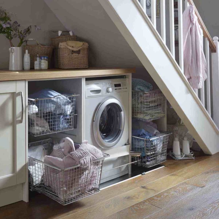 19 Genius Under Stairs Laundry Ideas, Smart Space Solutions
