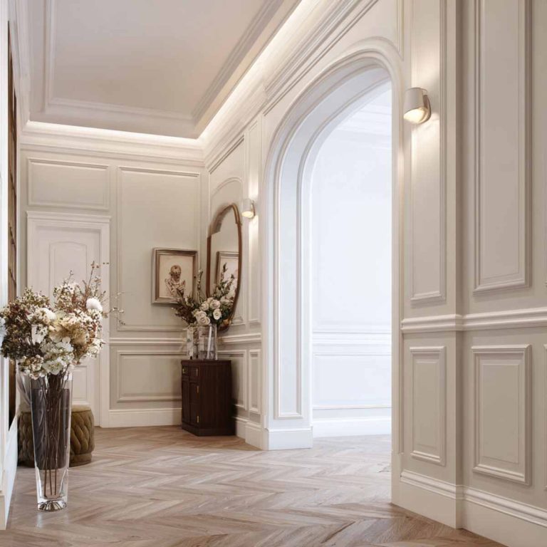 25 Entryway Wall Molding Ideas That Make a Big First Impression - Happy ...