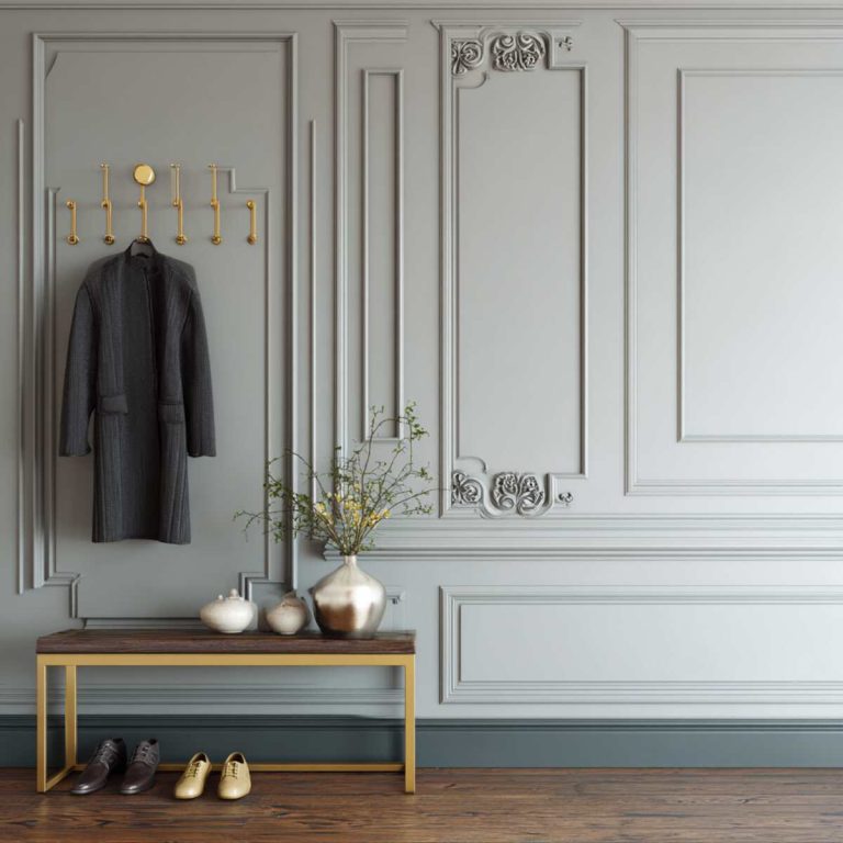 25 Entryway Wall Molding Ideas That Make a Big First Impression - Happy ...