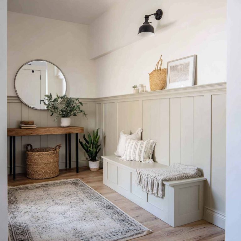 25 Entryway Wall Molding Ideas That Make a Big First Impression - Happy ...