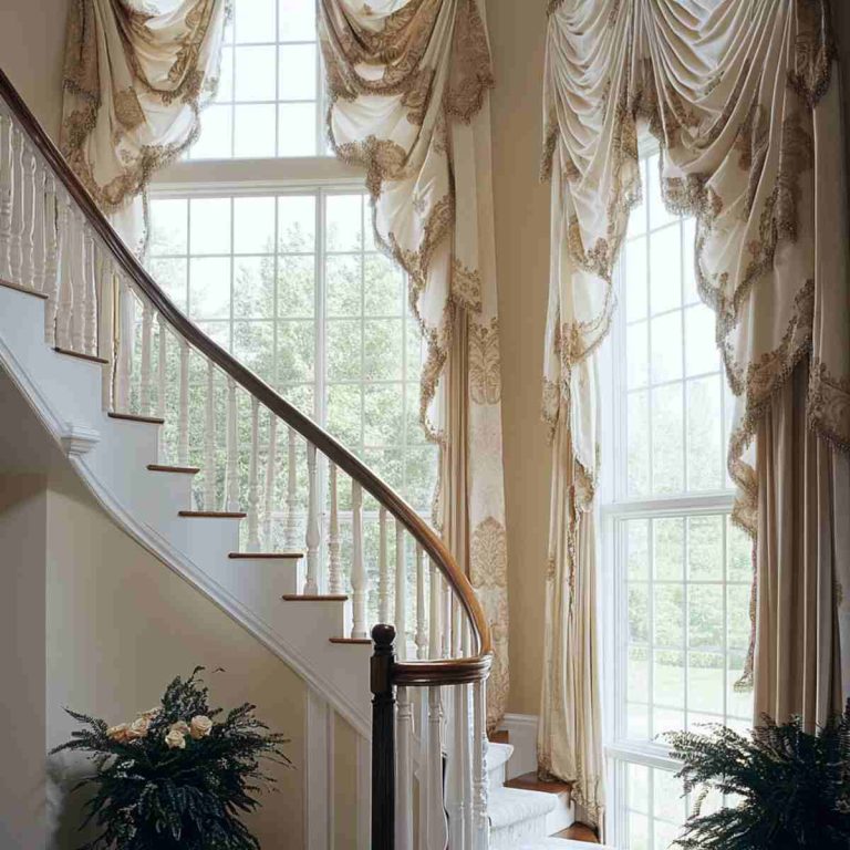20 Brilliant Staircase Window Curtain Ideas You’ll Want to Try