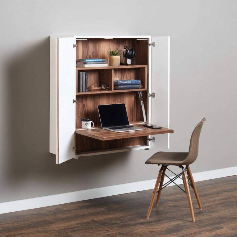 23 Fold-Down Wall Desk Ideas That Make Tiny Rooms Feel Huge