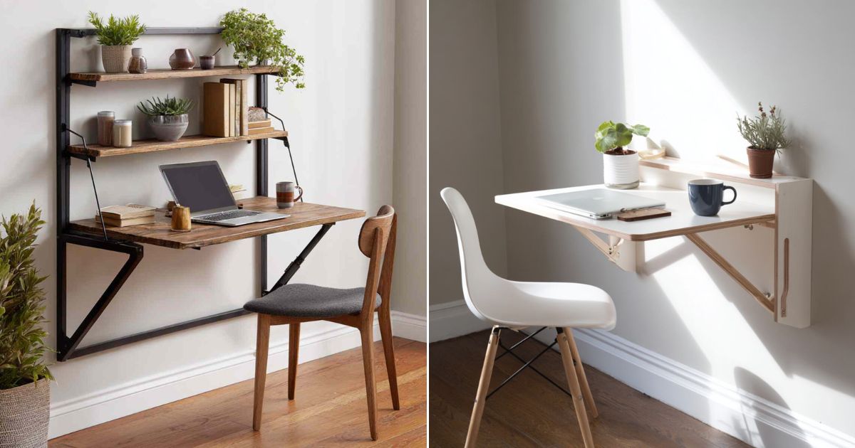 23 Fold-Down Wall Desk Ideas That Make Tiny Rooms Feel Huge
