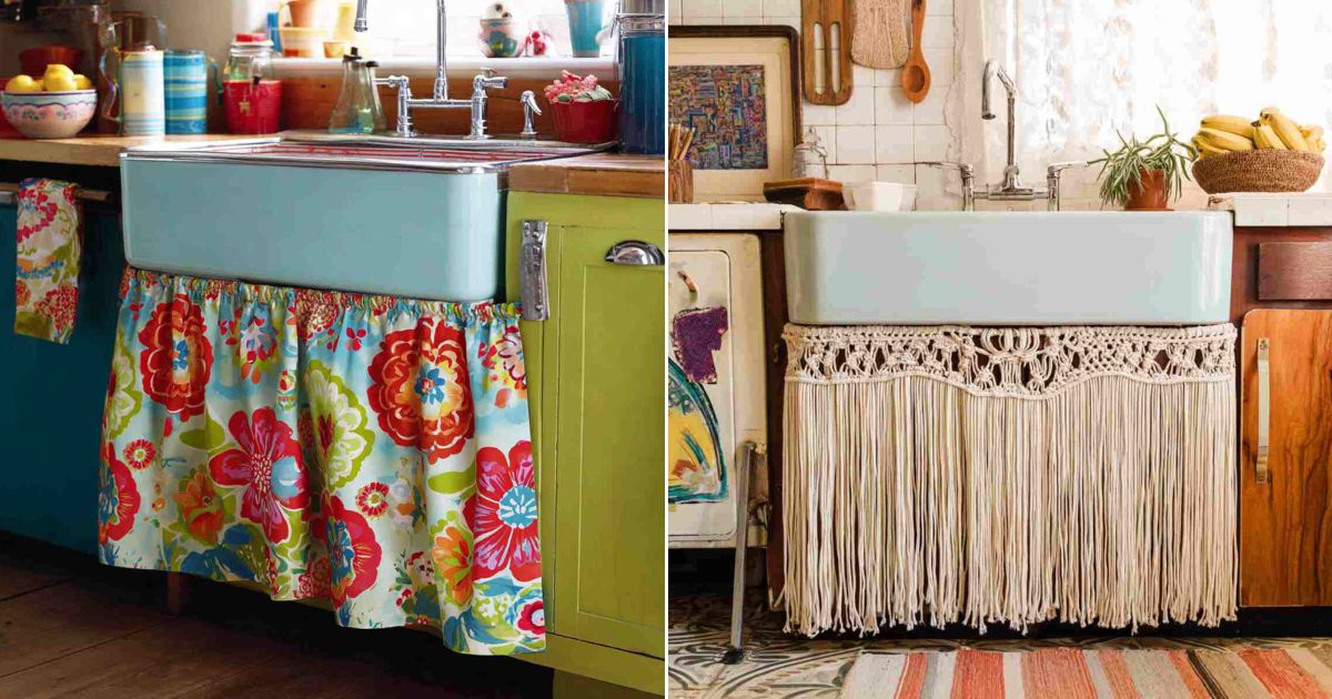 21 Stylish Kitchen Sink Skirt Ideas That Hide and Wow