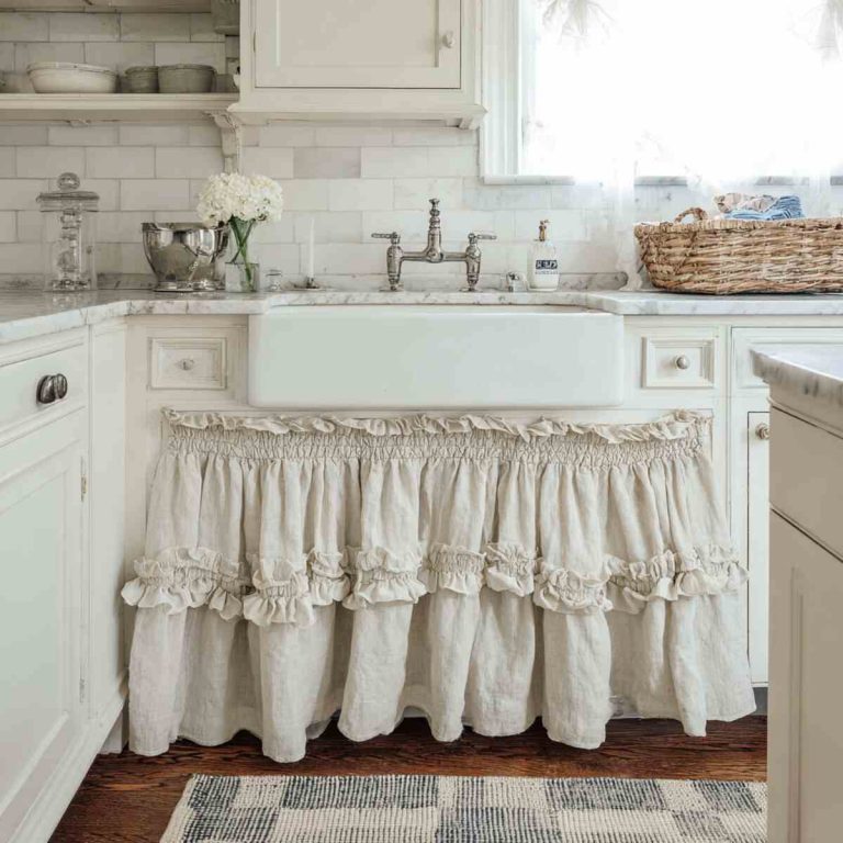 21 Stylish Kitchen Sink Skirt Ideas That Hide and Wow