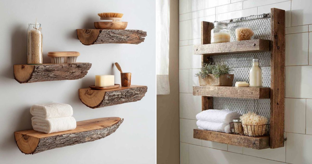 20 Rustic Bathroom Shelf Ideas That Will Instantly Warm Up Your Space