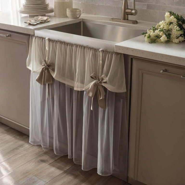 21 Stylish Kitchen Sink Skirt Ideas That Hide and Wow
