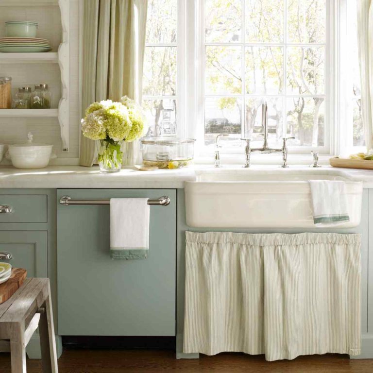 21 Stylish Kitchen Sink Skirt Ideas That Hide and Wow