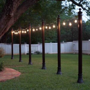 21 Genius Outdoor String Light Pole Ideas That Make Any Space Magical