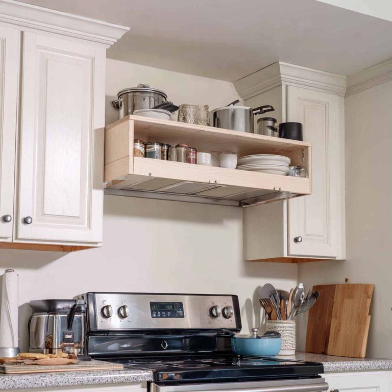 20 Above Stove Shelf Ideas That Make Kitchens Look Bigger & Better