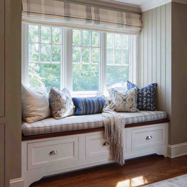 18 Bedroom Window Bench Ideas to Declutter Beautifully - Happy Home Hour